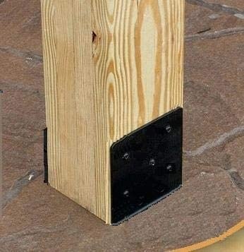 U Shape Fence Post Holder Ground Spike Post Anchor Metal Black Powder ...